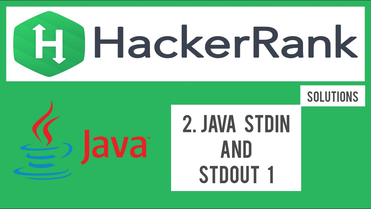 HackerRank Java | StdIn StdOut 1 | Solution | Basic Coder