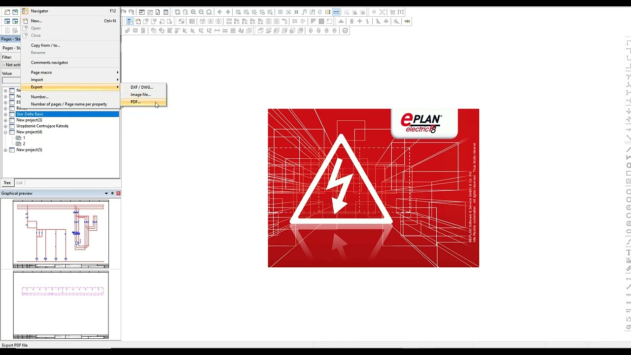 Eplan Basic 1: Export project to PDF