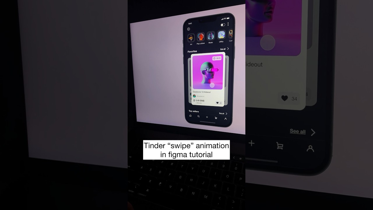 Tinder “swipe” animation in figma TUTORIAL  #figma #figmaanimation #tutorial #tutorialyoutube