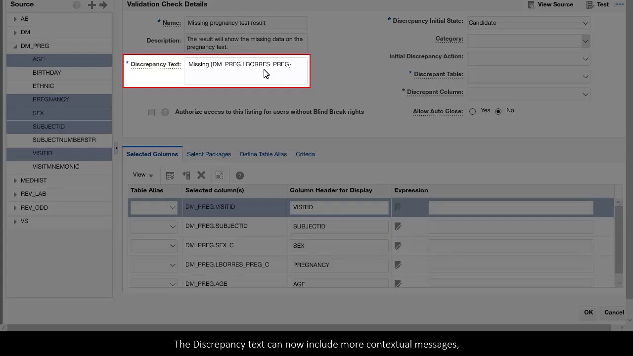 Create a Validation Check