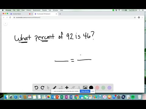 In the following exercises, translate to a proportion. What percent of 92 is 46?