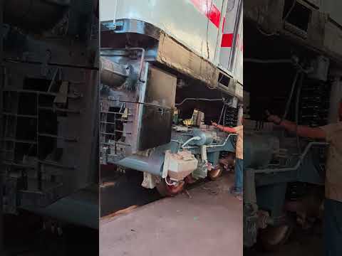 WAP7 LOCOMOTIVE Lowering on bogies after repairing.b#indianrailways #rrbje #wap7 #locomotive