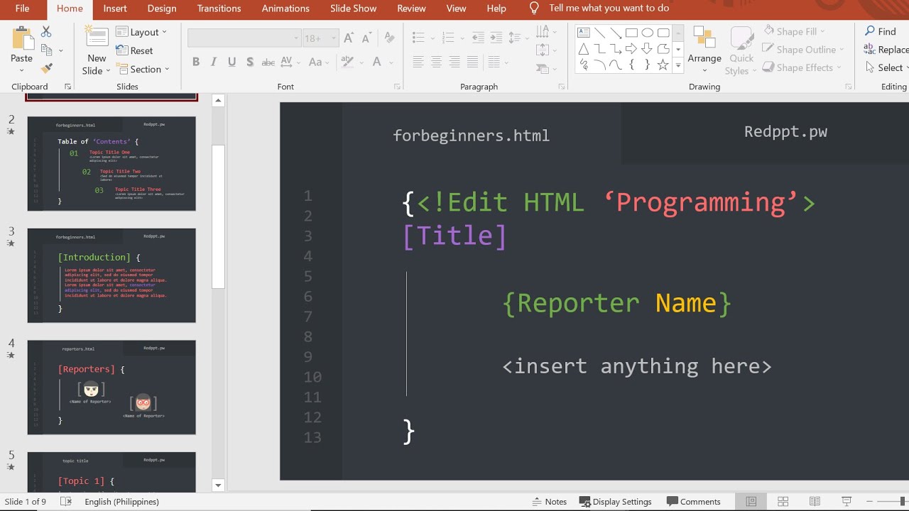 How to make HTML STYLE PPT