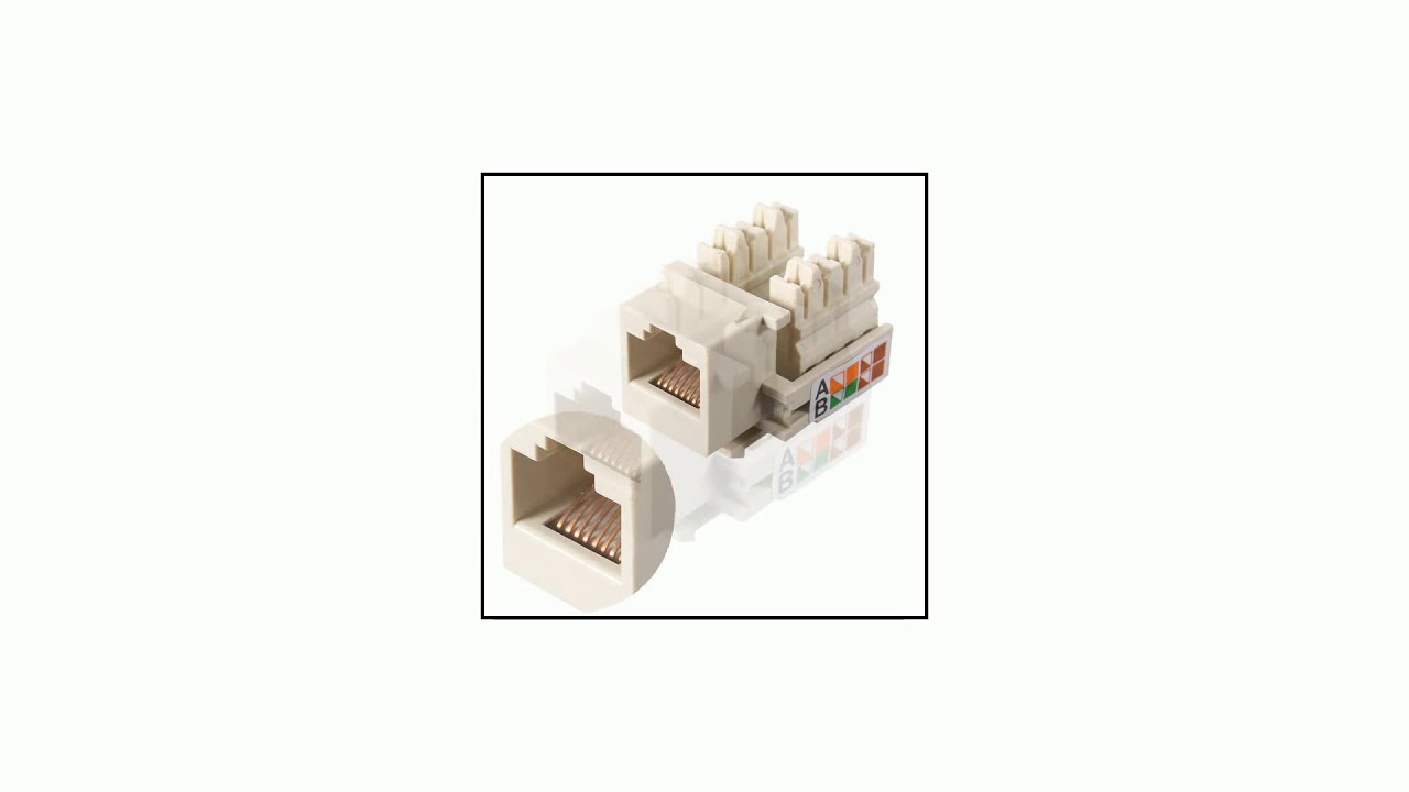 Cat5e RJ45 LAN Wall Punch Down Keystone Jack Modular Network Ethernet White Connector