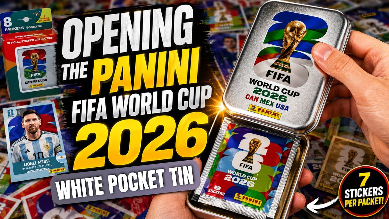 OPENING THE WHITE POCKET TIN | New PANINI FIFA WORLD CUP 2026 STICKER COLLECTION|4 TINS TO COLLECT