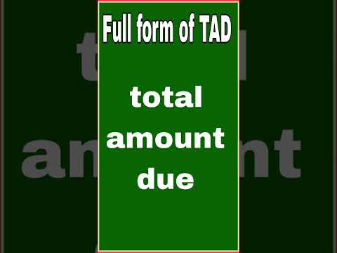 full form of TAD by Subhash ji tech.