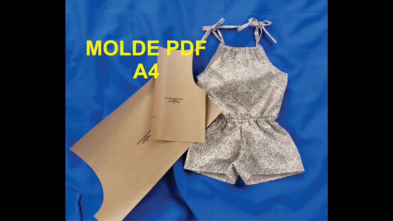 Molde macacão infantil feminino