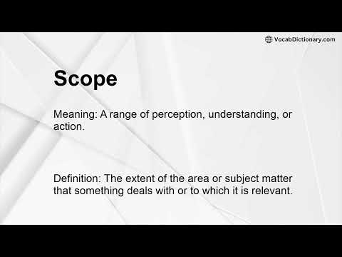 Scope Meaning