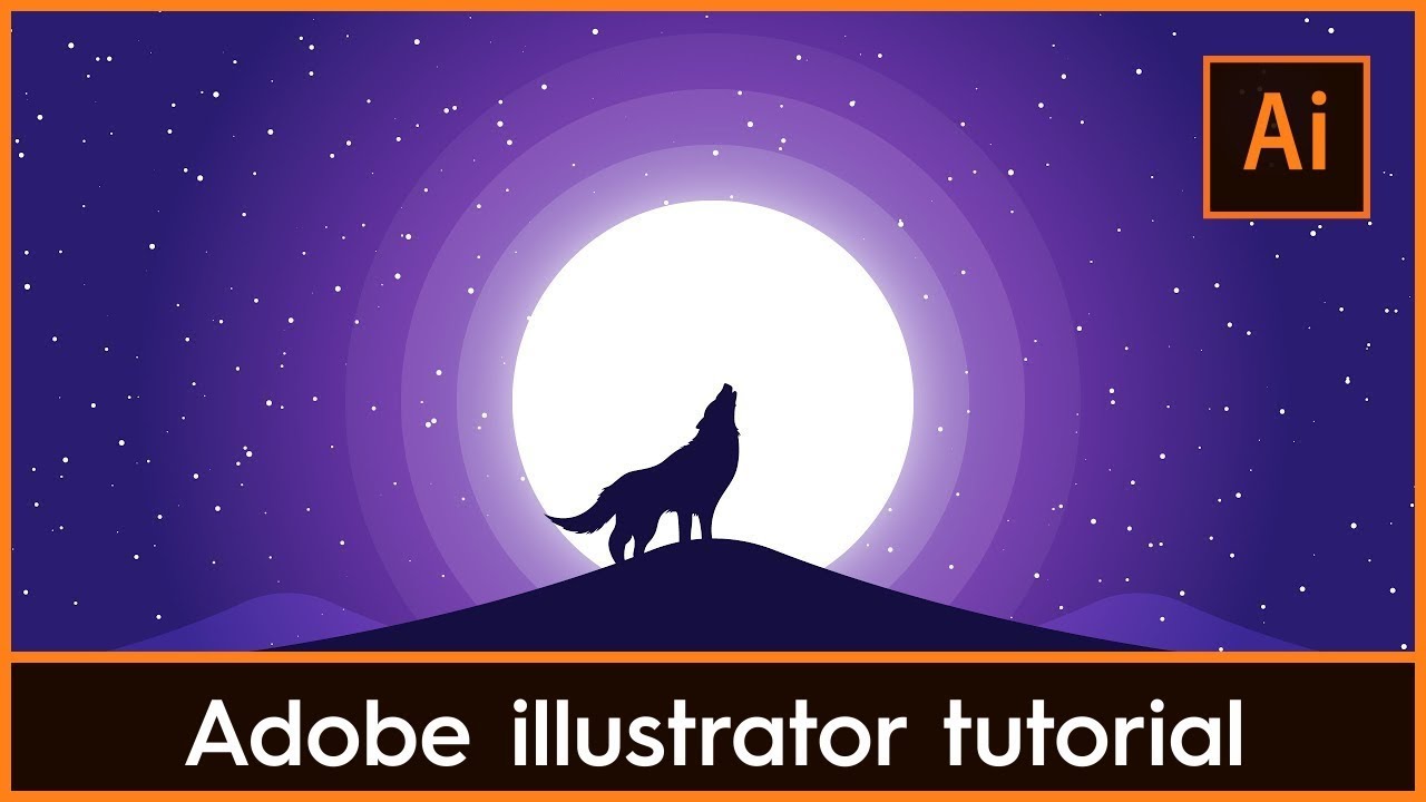 Moonlight Background Illustration (Illustrator Tutorial)