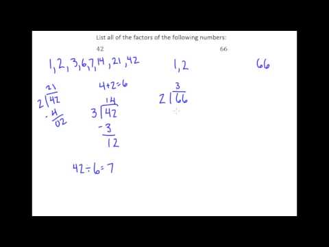 1.6a List the Factors of a Number