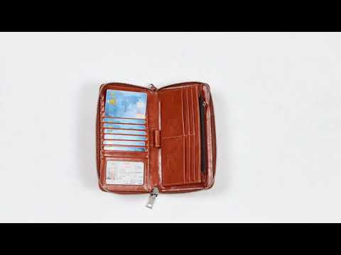 BOSTANTEN Leather Wallets for Women RFID Blocking Zip Around Credit Card Holder Phone Clutch Reviews