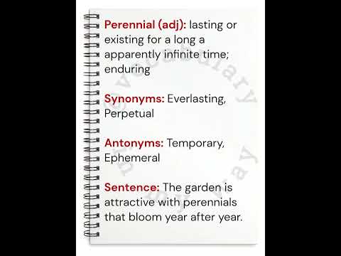 Vocabulary in Short (Perennial) #vocab #vocabulary #vocabshorts