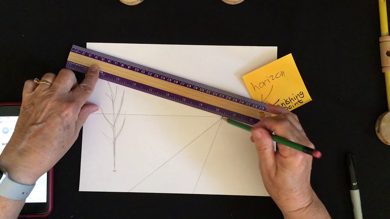 One Point Perspective Landscape Drawing with Mrs. Woodlief