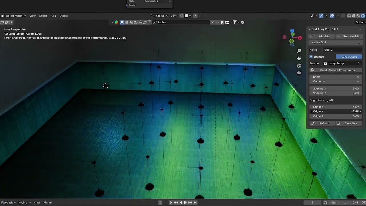 Collection Grid Array pro Blender Addon