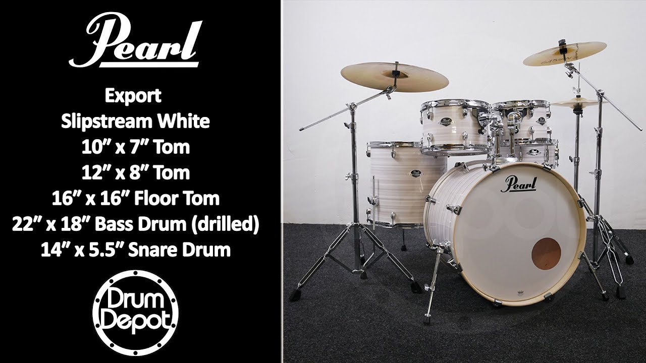 Pearl Export finished in 'Slipstream White' Kit Demo