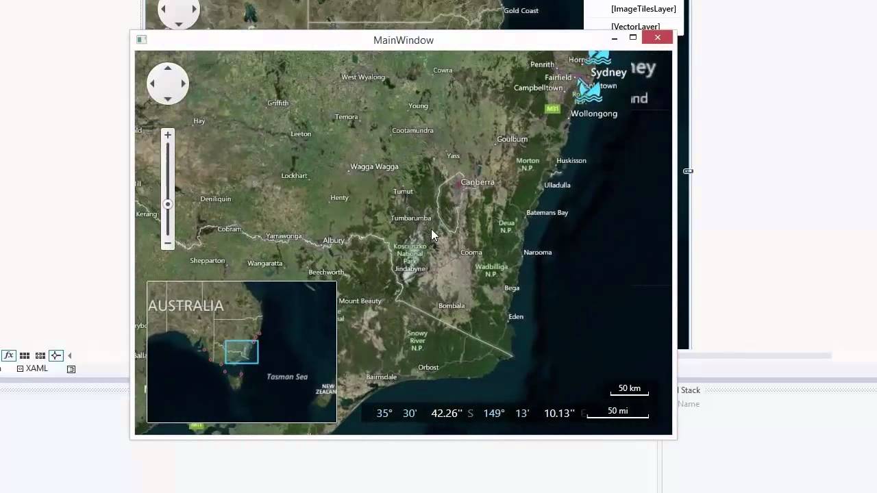 DevExpress WPF Maps: Map Preview (Mini Map)