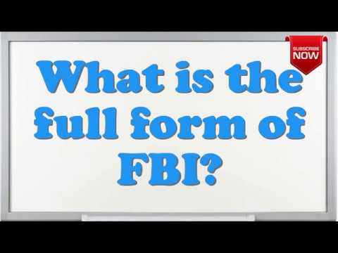 What is the full form of FBI?