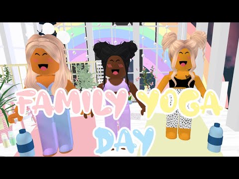 We Took A Yoga Class! *Family Day* Bloxburg Yoga Studio