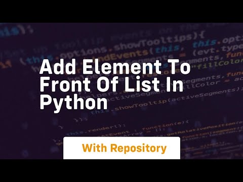 add element to front of list in python