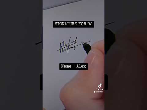Signature for A | Alex | SbtellME Calligraphy and Handwriting #shorts