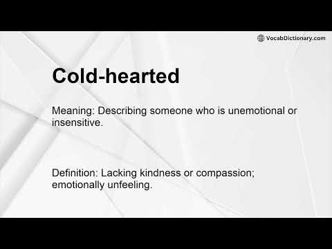 Cold-hearted Meaning