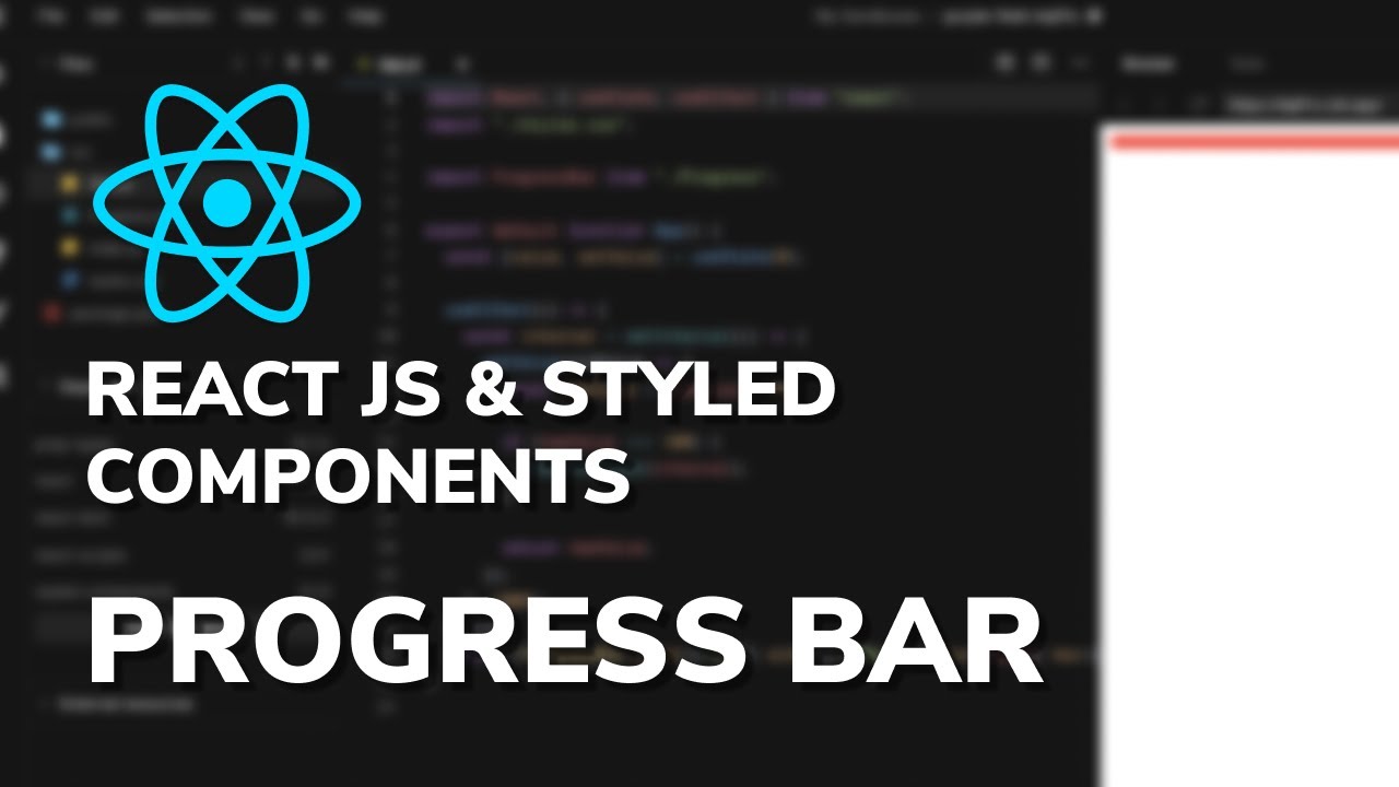Progress Bar component using ReactJS and StyledComponents