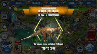 OPEN THE EDMONTOSAURUS PACK  JURASSIC WORLD THE GAME