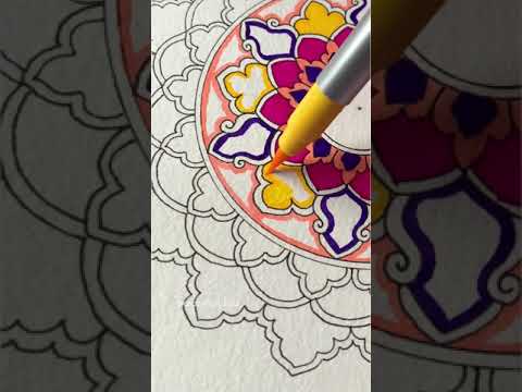 Thankyou for 100k ????????❤️ keep supporting ???? #shorts | mandala art | PART 1 | brush pen |
