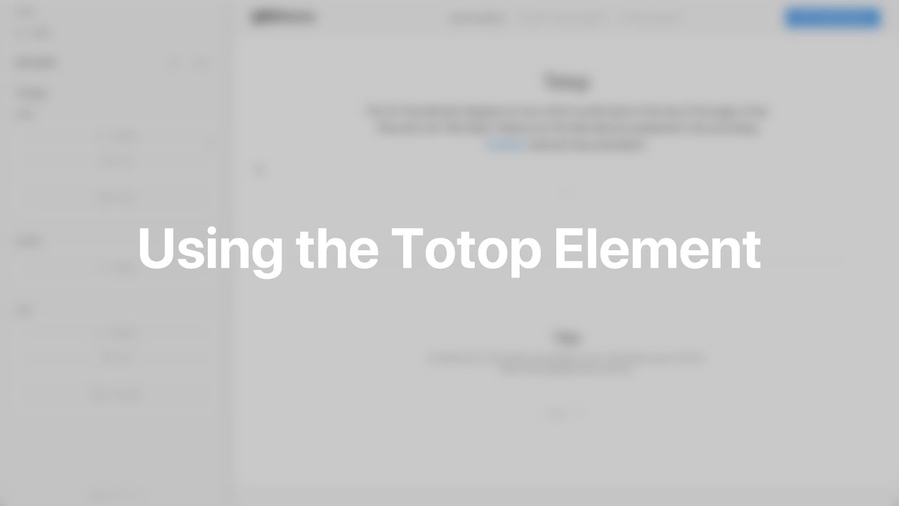Using the Totop Element | YOOtheme Documentation