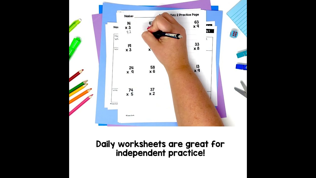 Teaching 4th Grade Multiplication and Division Worksheets Activities Lessons Centers