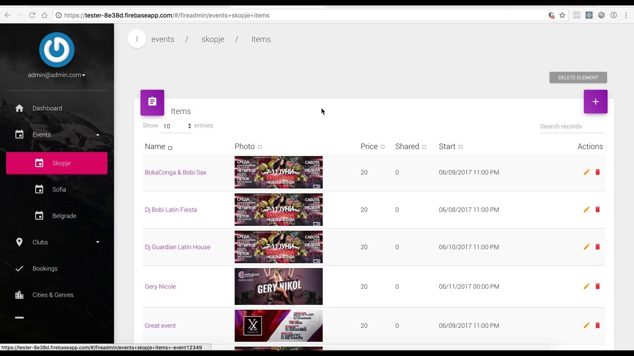 FireAdmin   Step 14   Deploy to own server   Firebase admin console