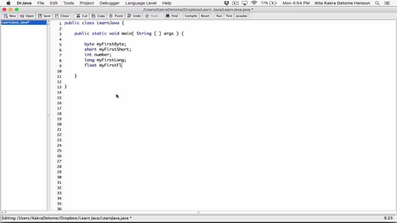 27. Declaring variables - Learn Java