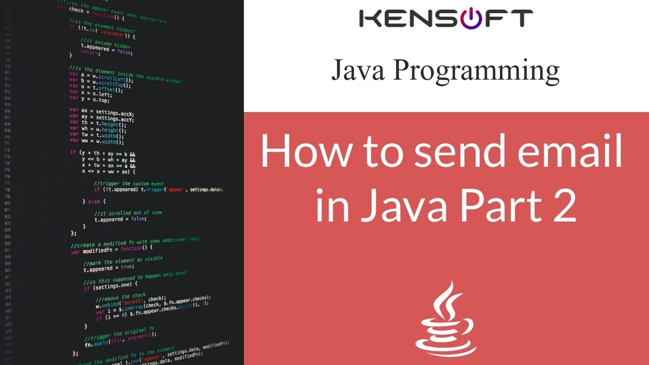 Java Tutorial: Part 2 How to send email in java