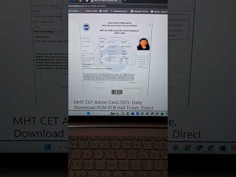 MHT CET Admit Card 2025: Date, Download PCM PCB Hall Ticket #mhtcet #mhtcetlatestnews #mhtcettopper