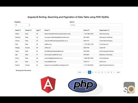 AngularJS Sorting, Searching and Pagination of Data Table using PHP & MySQL