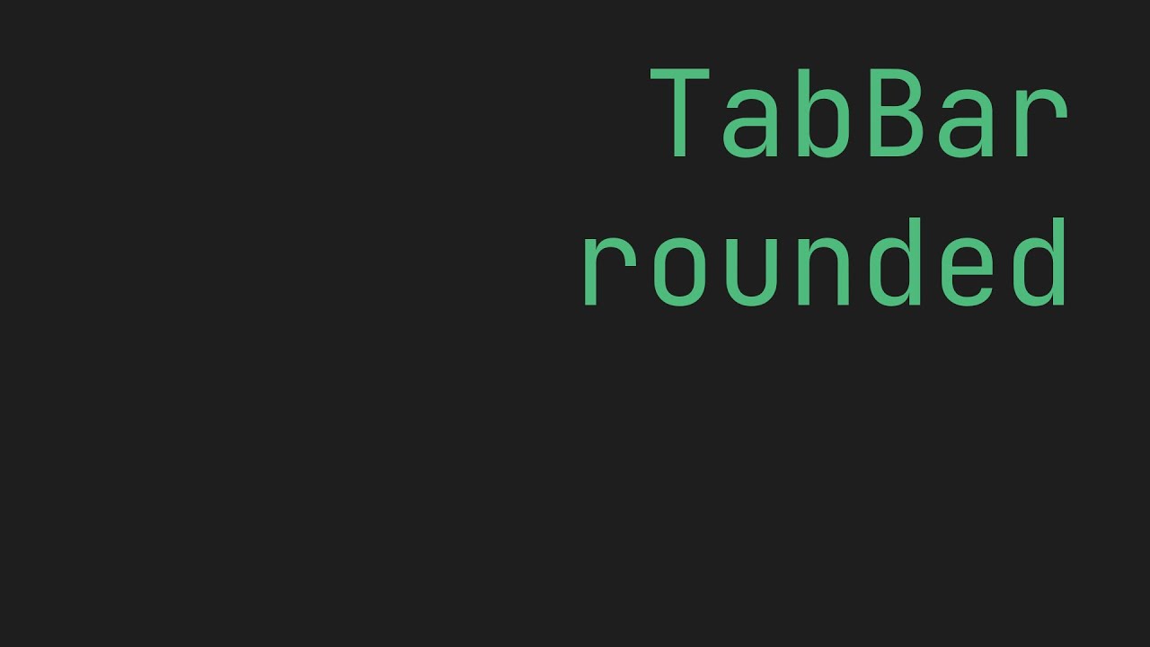 FLUTTER TabBar rounded | Bubble tab