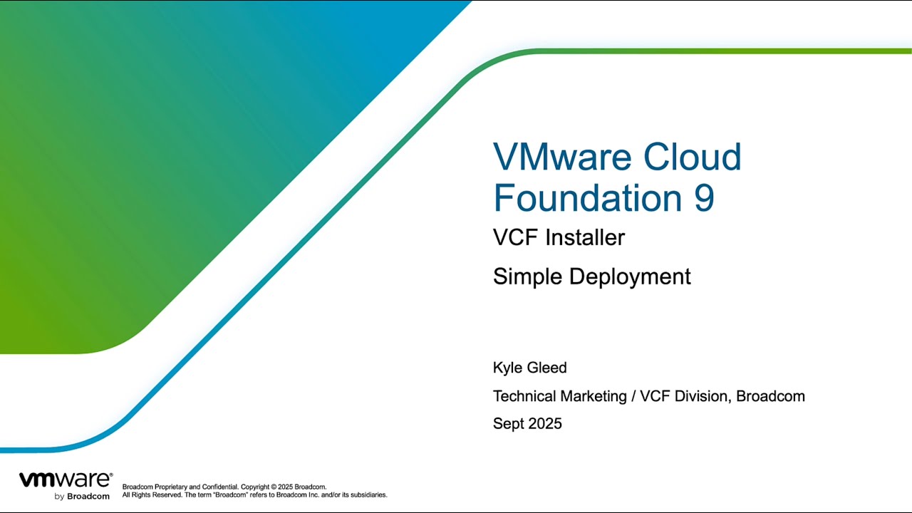 VCF Installer - Deploying VCF using the Simple Deployment Model