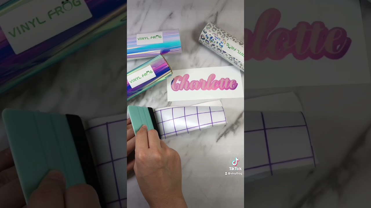 VINYL FROG /Opal Holographic Adhesive Vinyl And Leopard  Adhesive Vinyl