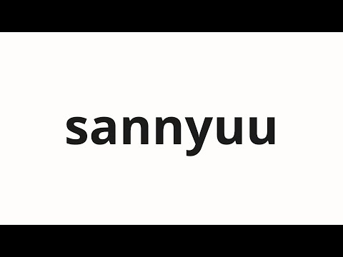 How to pronounce sannyuu | 三入 (Saniri in Japanese)
