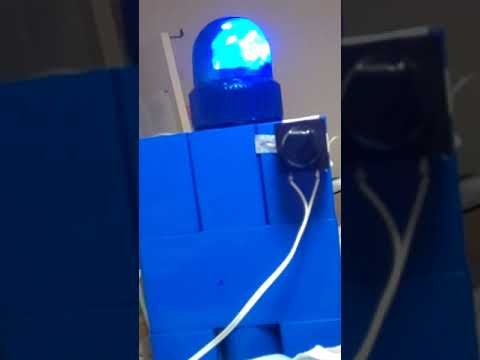 PATLITE LED青色回転灯+電子音報知器