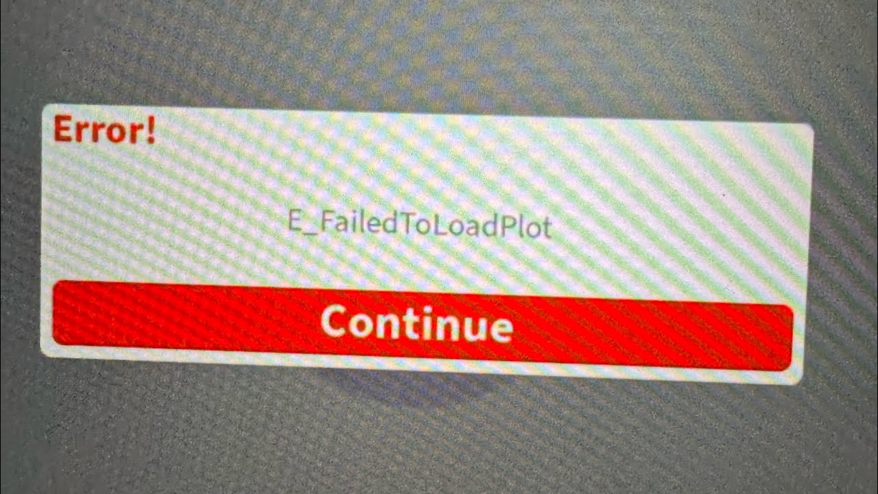￼How to fix a failed to load plot in Bloxburg ￼ ￼