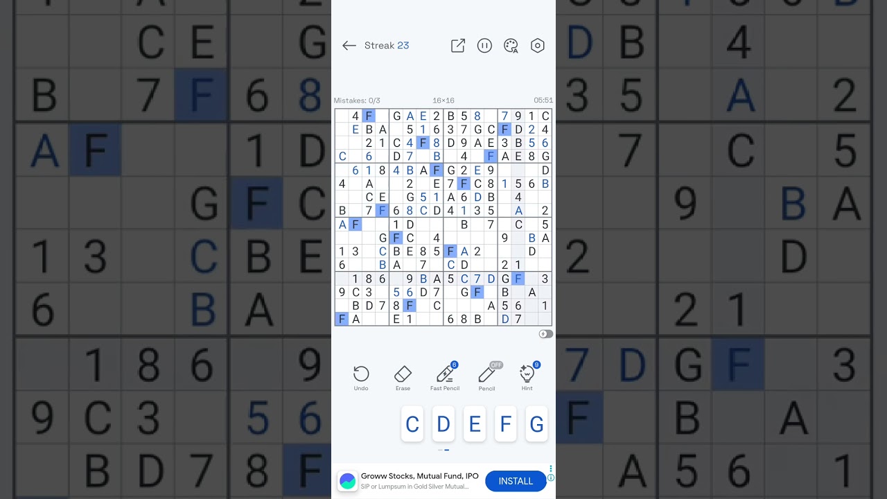16*16 SUDOKU Challenge Solve in 12 min