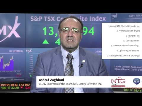 Ashraf Zaghloul, CEO & Chairman of the Board, NTG Clarity Networks Inc