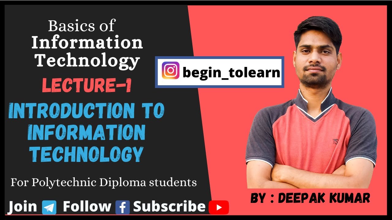 Chapter -1 | Introduction to Information technology | BIT | UP Polytechnic  | BTE UP