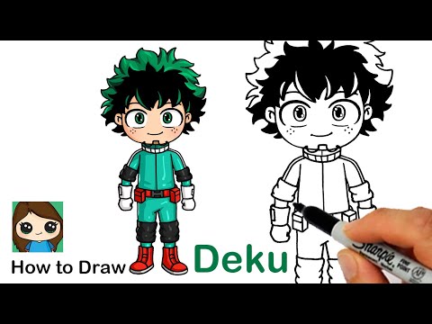 How to draw Deku Step by Step – I'm Youtuber – Follow my videos to learn how to draw
