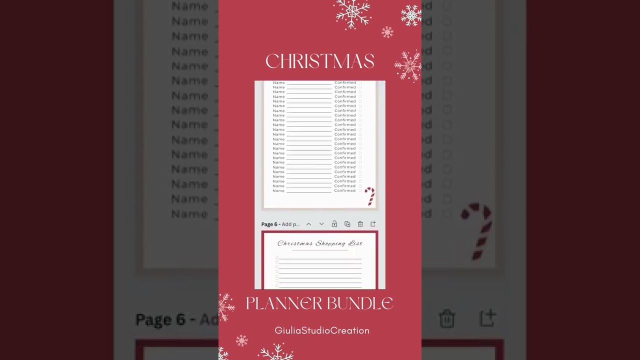 Printable Christmas Planner, Christmas Printable, Christmas Digital Planner, Christmas Planner
