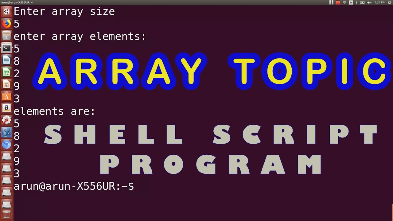 Advanced Shell Script Program | Array in Shell Script | Shell Script Array