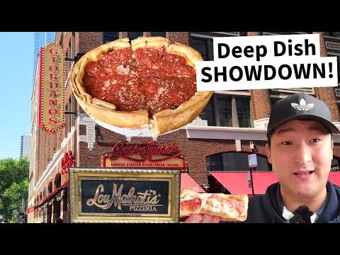 Giordano's vs. Lou Malnati's! Trying Chicago DEEP DISH Icons!