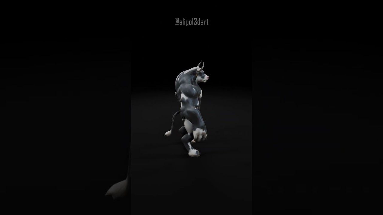 Anthropomorphic Rig-Ready Cow - Low Poly Asset