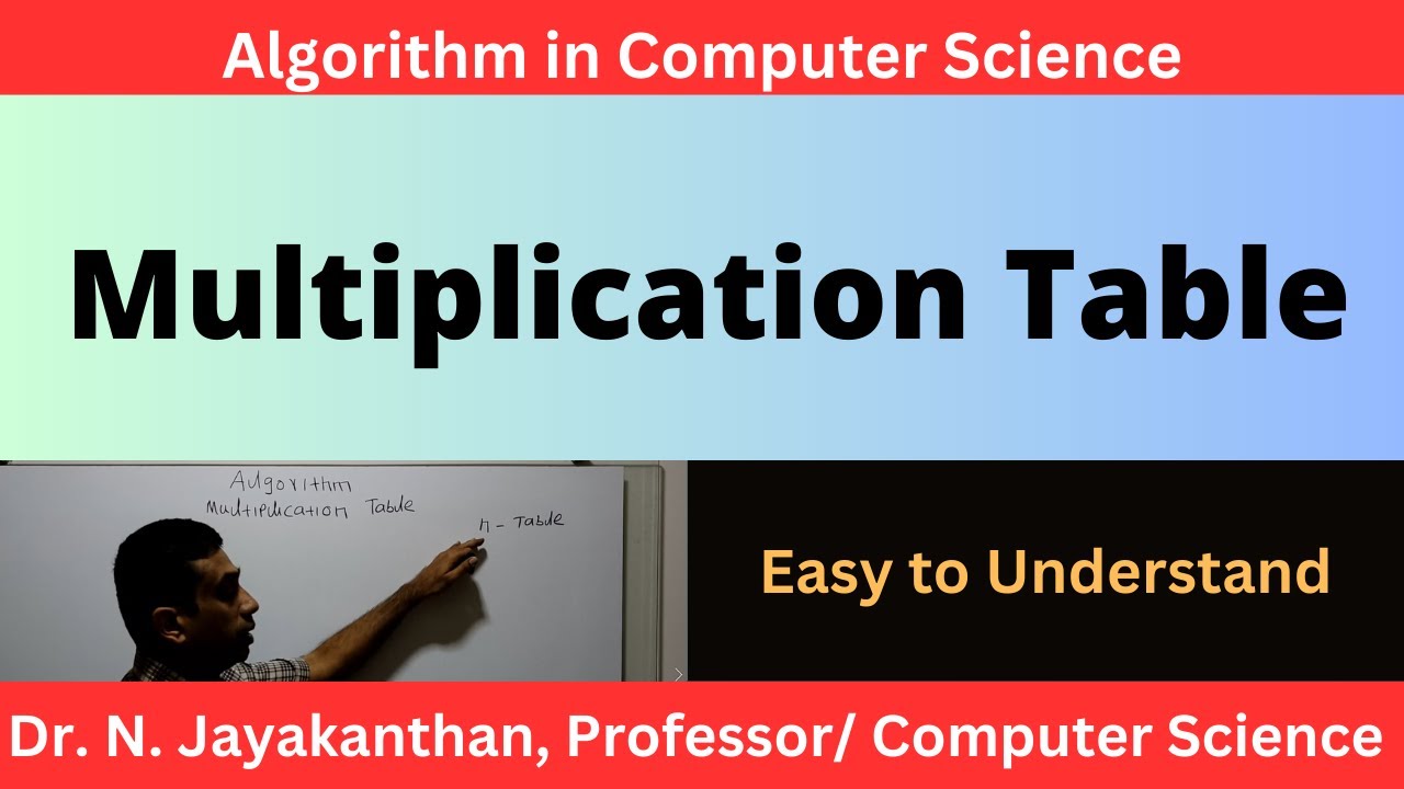 Algorithm to Print Multiplication Table || Perfect Algorithm for Printing Multiplication Tables! 🚀✨